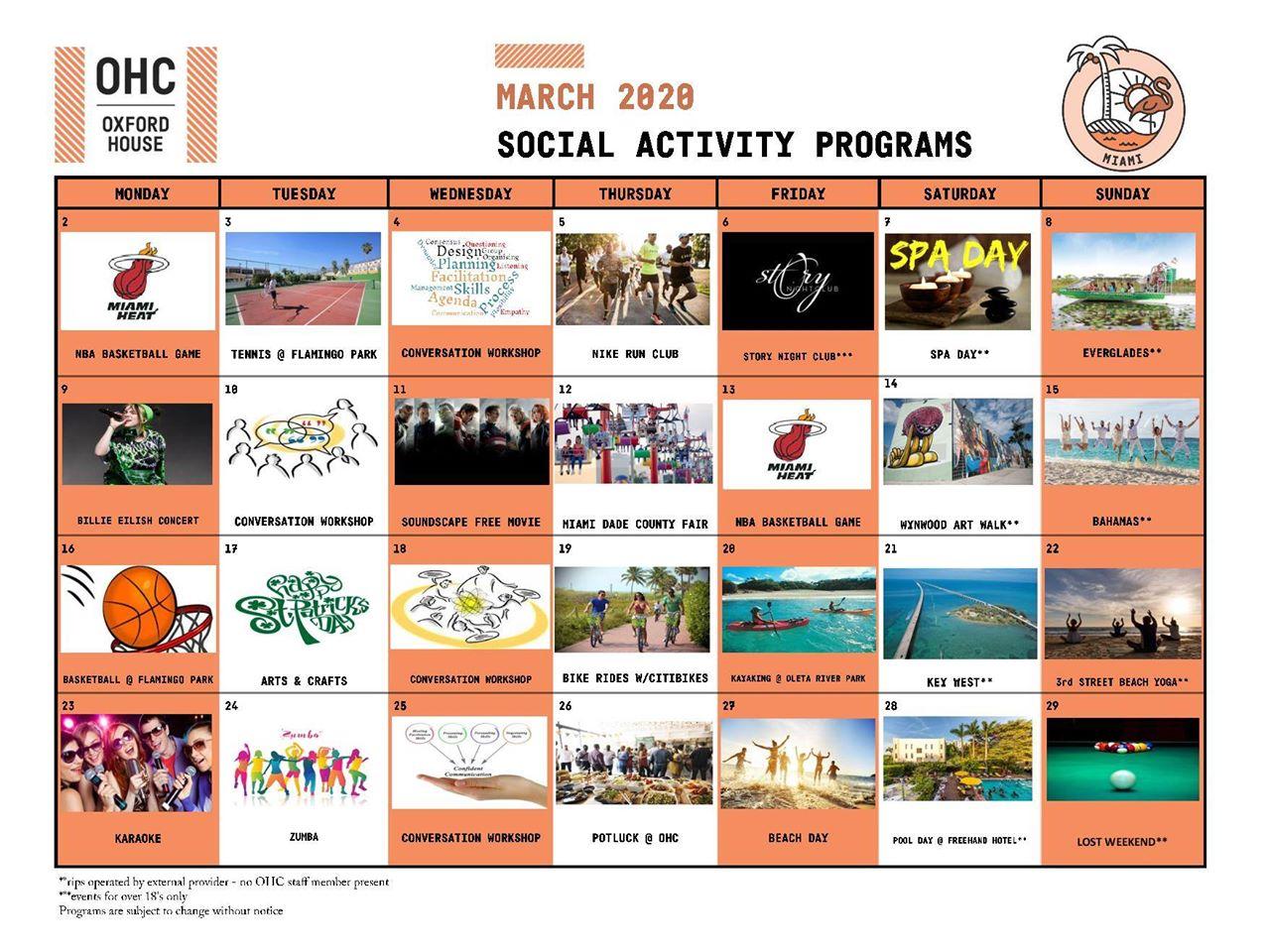 Miami Social Program Activities | OHC English